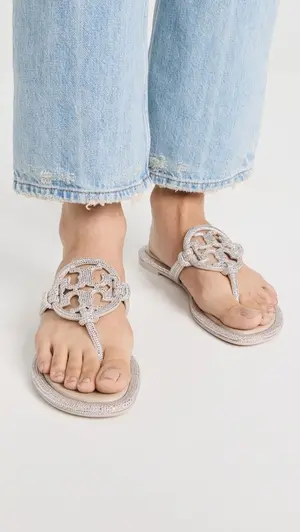 Tory Burch Miller Knotted Pave Sandals