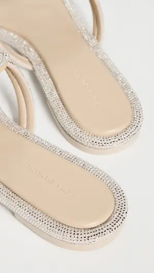 Tory Burch Miller Knotted Pave Sandals