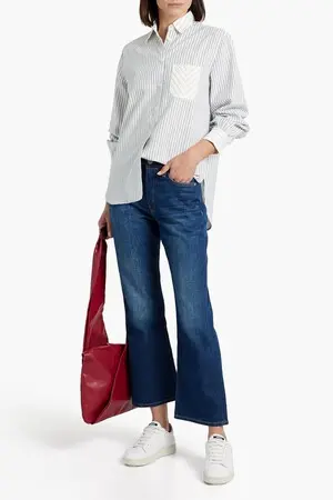 Rag & Bone Maya Cropped High-rise Flared Jeans