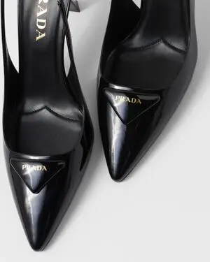Prada Patent Leather Slingback Pumps