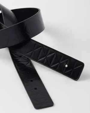 Prada Brushed Leather Belt Strap