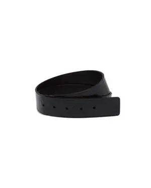 Prada Brushed Leather Belt Strap - Black