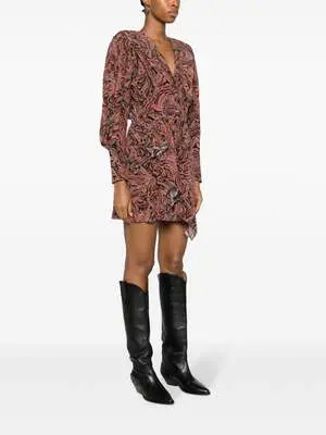 IRO PARIS Masca Swirl-print Mini Dress