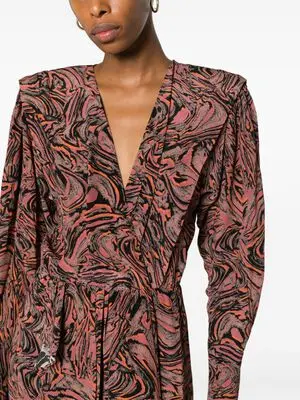IRO PARIS Masca Swirl-print Mini Dress