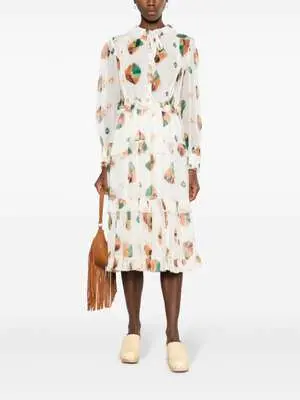 Ulla Johnson Reina Chiffon Midi Dress - Neutrals