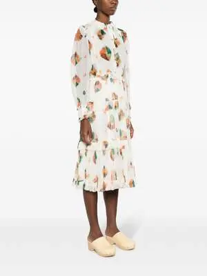 Ulla Johnson Reina Chiffon Midi Dress - Neutrals