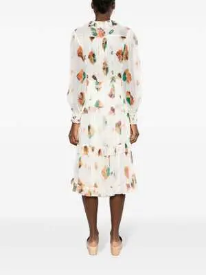 Ulla Johnson Reina Chiffon Midi Dress - Neutrals
