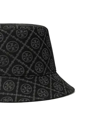 Tory Burch T Monogram Bucket Hat Black Editorialist