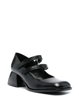 NODALETO Square-toe 50mm Leather Pumps