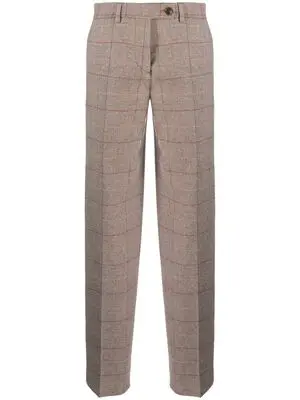 FORTELA Checked Tailored Trousers - Grey
