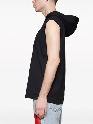 COURREGES Logo-appliqué Sleeveless Hoodie