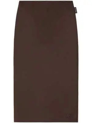COURREGES Semi-sheer Midi Skirt - Brown