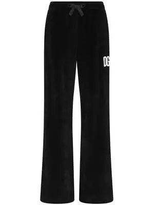 Dolce & Gabbana Logo-print Velvet Track Pants