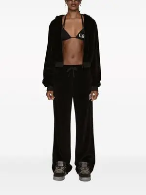 Dolce & Gabbana Logo-print Velvet Track Pants