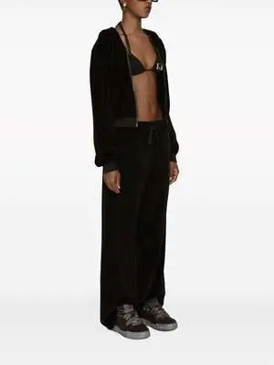 Dolce & Gabbana Logo-print Velvet Track Pants