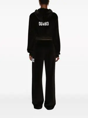 Dolce & Gabbana Logo-print Velvet Track Pants