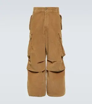 Alanui Velvet Corduroy Cargo Pants - Brown