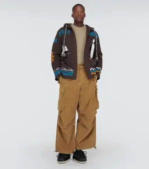 Alanui Velvet Corduroy Cargo Pants - Brown