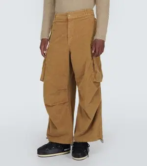 Alanui Velvet Corduroy Cargo Pants - Brown