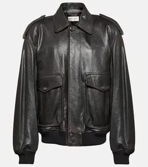 Saint Laurent Leather Blouson Jacket