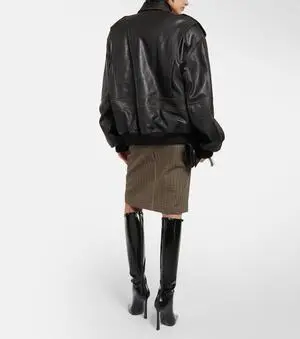 Saint Laurent Leather Blouson Jacket