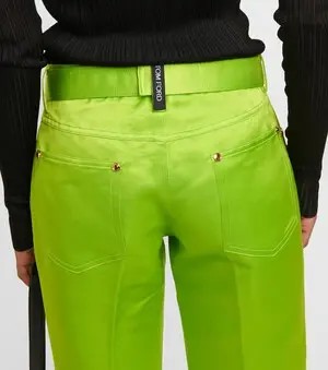 TOM FORD Cuffed Silk Straight Pants