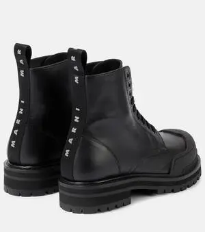 Marni Dada Leather Combat Boots
