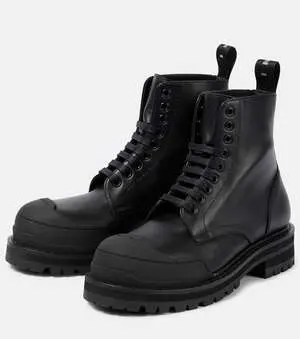 Marni Dada Leather Combat Boots