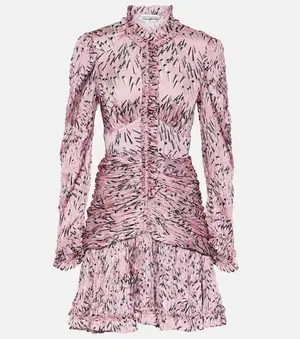 Rabanne Printed Ruched Minidress