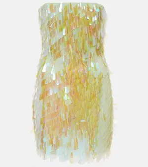 Attico Embellished Silk Minidress