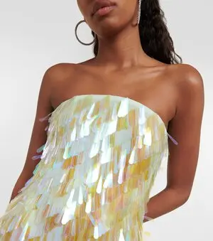 Attico Embellished Silk Minidress