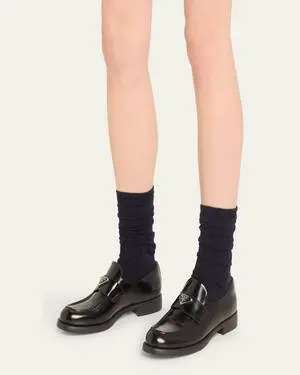 Prada Leather Slip-on Loafers