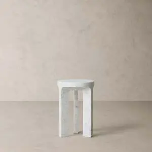 BR Home Alta Marble 3-leg Side Table