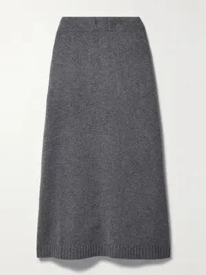 Brunello Cucinelli Wool, Cashmere And Silk-blend Midi Skirt