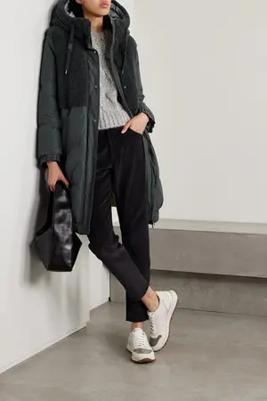 Brunello Cucinelli Hooded Quilted Shell Coat
