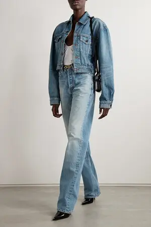 Saint Laurent Cropped Denim Jacket