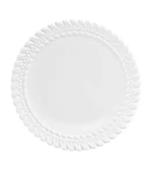 Christofle Porcelain Babylone Dessert Plate - White