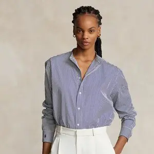Ralph Lauren Capri Relaxed Fit Striped Cotton Shirt
