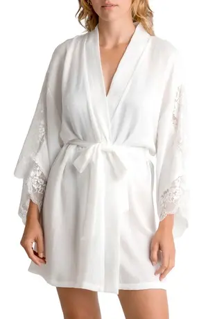 IN BLOOM BY JONQUIL Lace Wrap Robe Ivory
