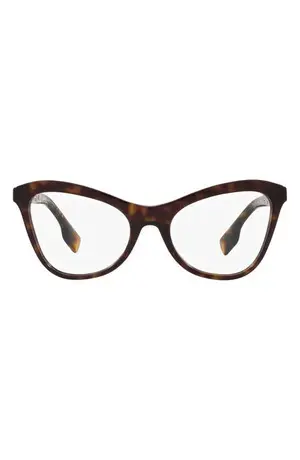 Burberry Angelica 54mm Cat Eye Optical Glasses - Dk Havana