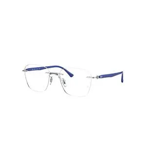 Ray-ban Ray-Ban Rectangle Rimless Eyeglasses Blue