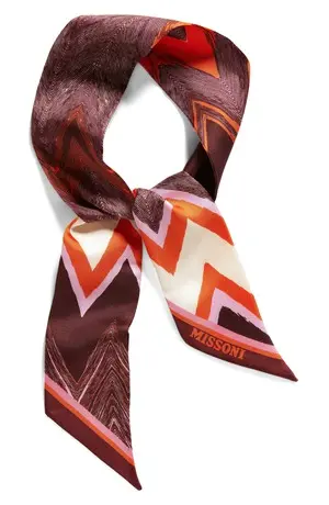 Missoni Chevron Silk Twilly Scarf