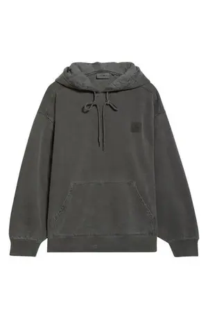 Carhartt Work In Progress Vista Logo Patch Hoodie - Black Garment Dyed