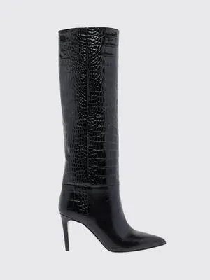 Paris Texas Croc-effect Patent Leather Knee-high Stiletto Boots