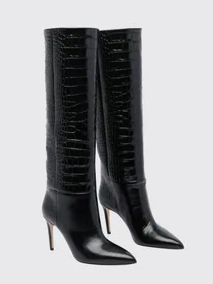 Paris Texas Croc-effect Patent Leather Knee-high Stiletto Boots