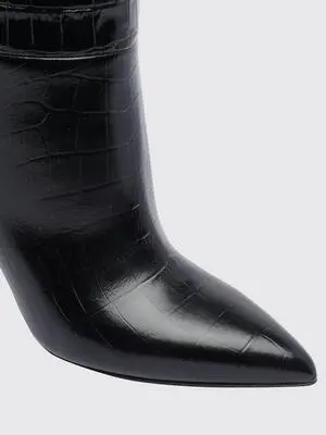 Paris Texas Croc-effect Patent Leather Knee-high Stiletto Boots