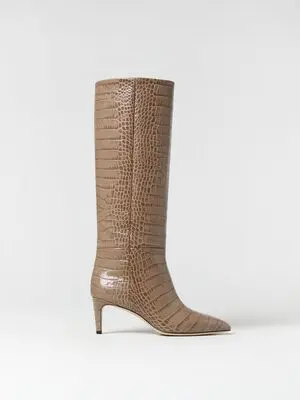 Paris Texas Paris Texas Croc-Effect Leather Knee-High Stiletto Boots Beige