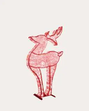 BARCANA 6'10" 3d Medium Deer With Led Lights - Red