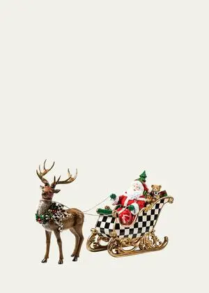 MACKENZIE-CHILDS Night Before Christmas Santa Sleigh - One-color