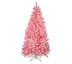 NORTHLIGHT 7' Medium Flocked Artificial Christm As Tree - One-color